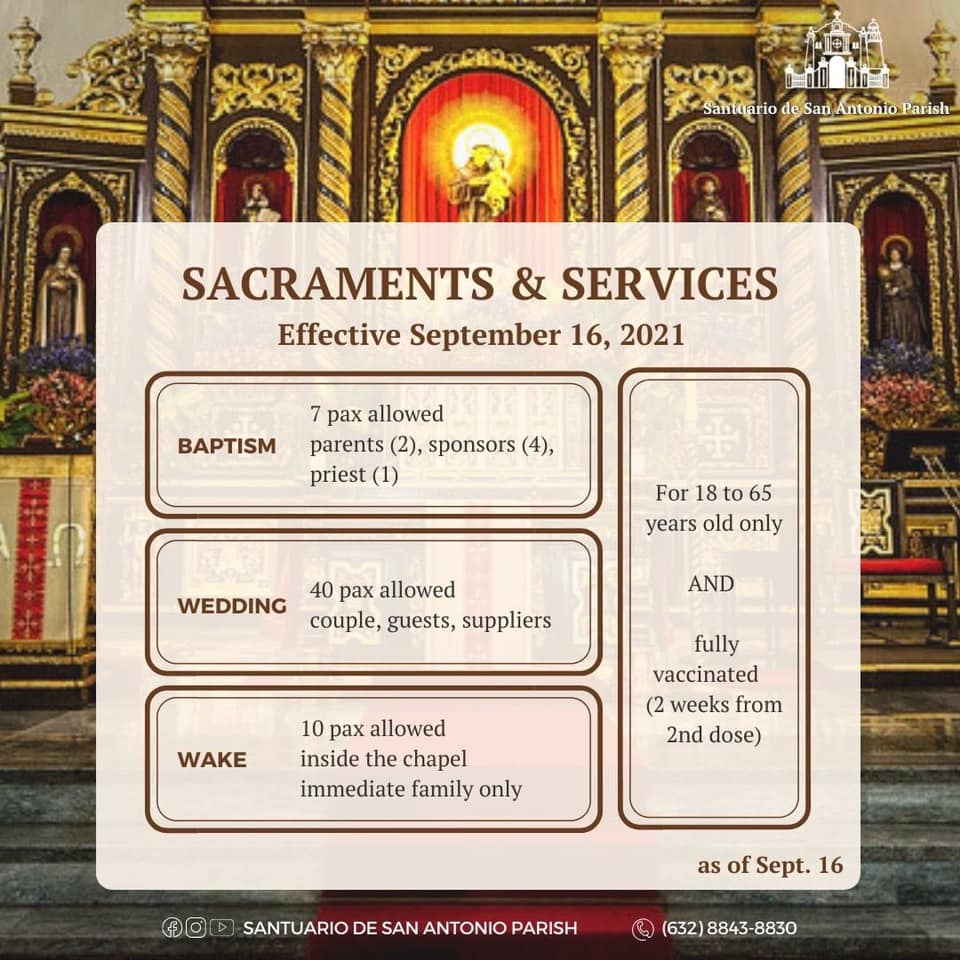 parish services – Santuario de San Antonio Parish